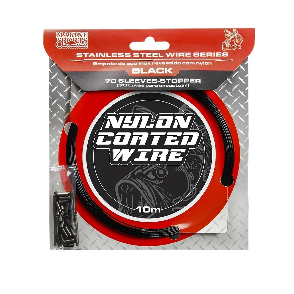 EMPATE DE ACO MARINE SPORTS BLACK 60 LBS C/ 10M - C3 Pesca & Aventura