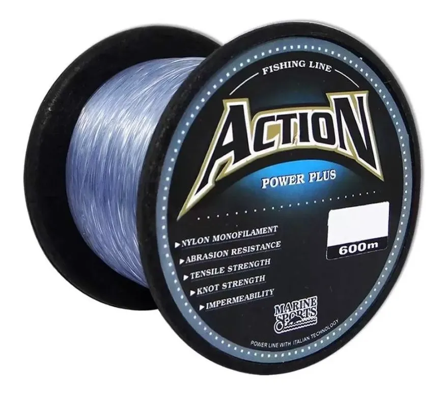 LINHA DE PESCA MARINE SPORTS ACTION POWER PLUS GREY 0,280MM / 600MT ...